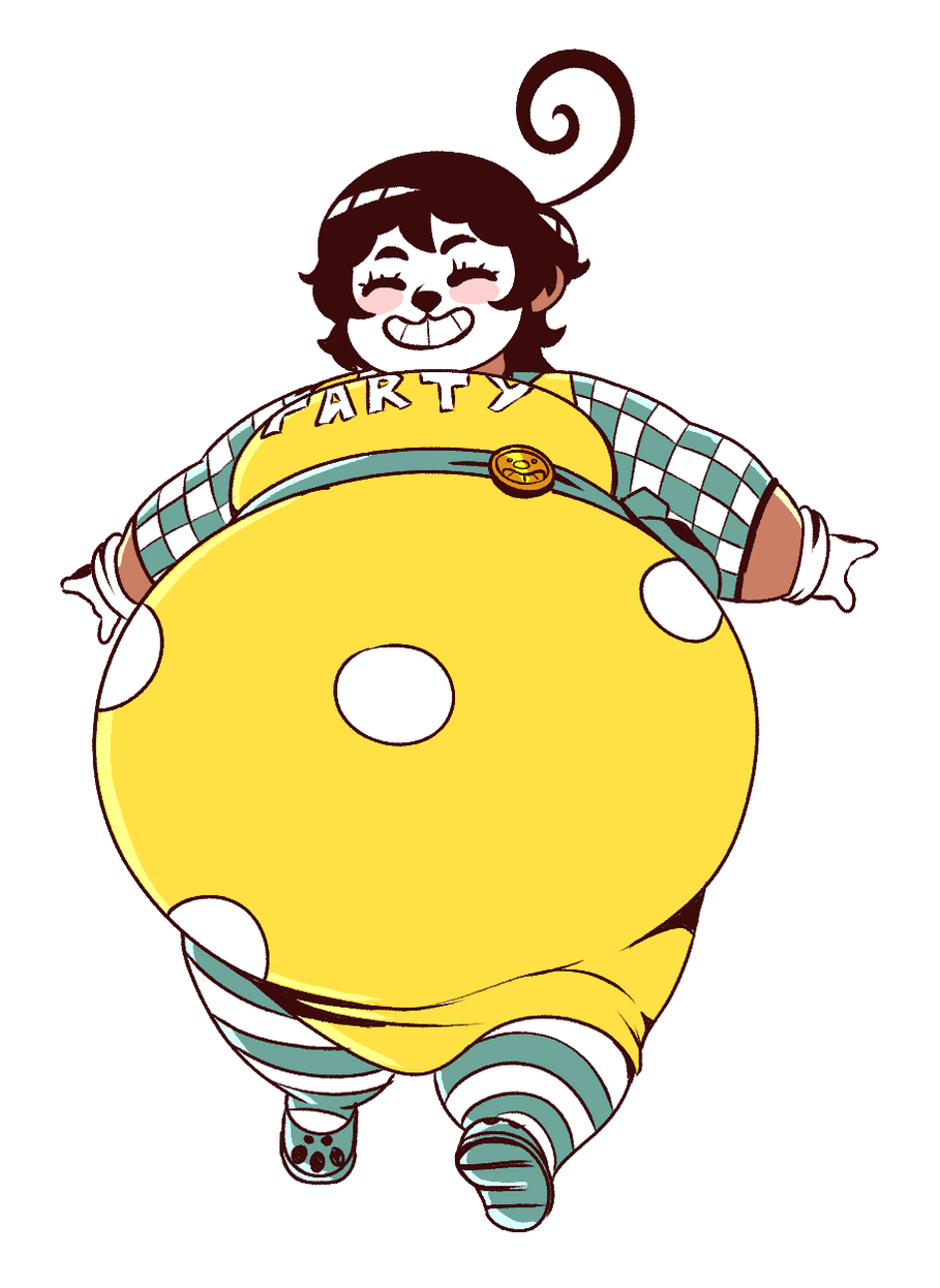 Bigger Gigs Ballooned Gals Stickers — YoruNoEcchi