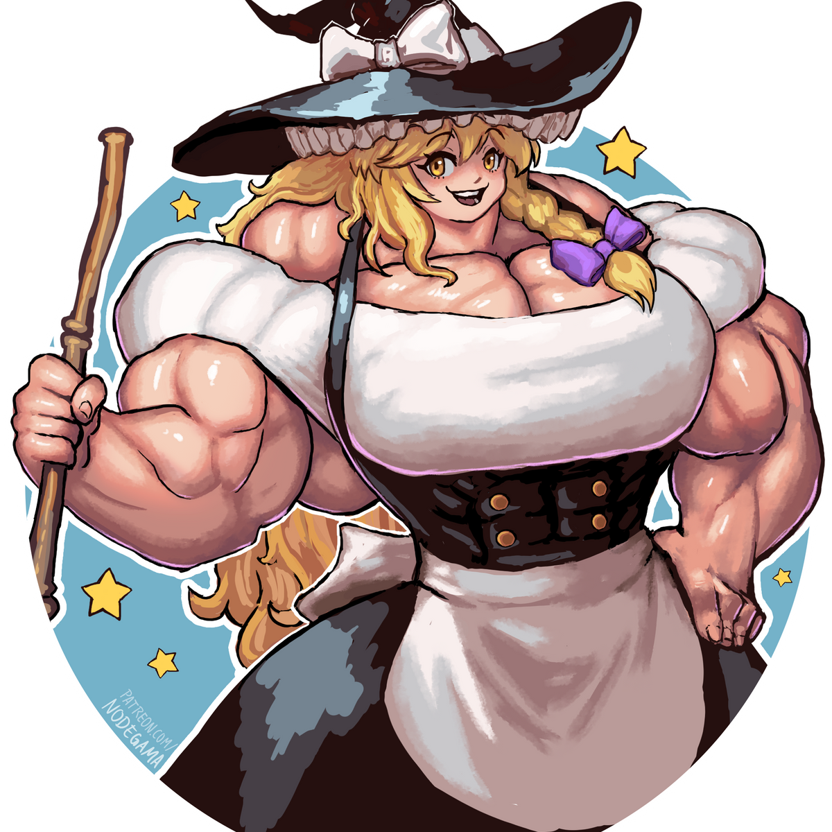 Marisa Muscle 4'' Sticker — YoruNoEcchi